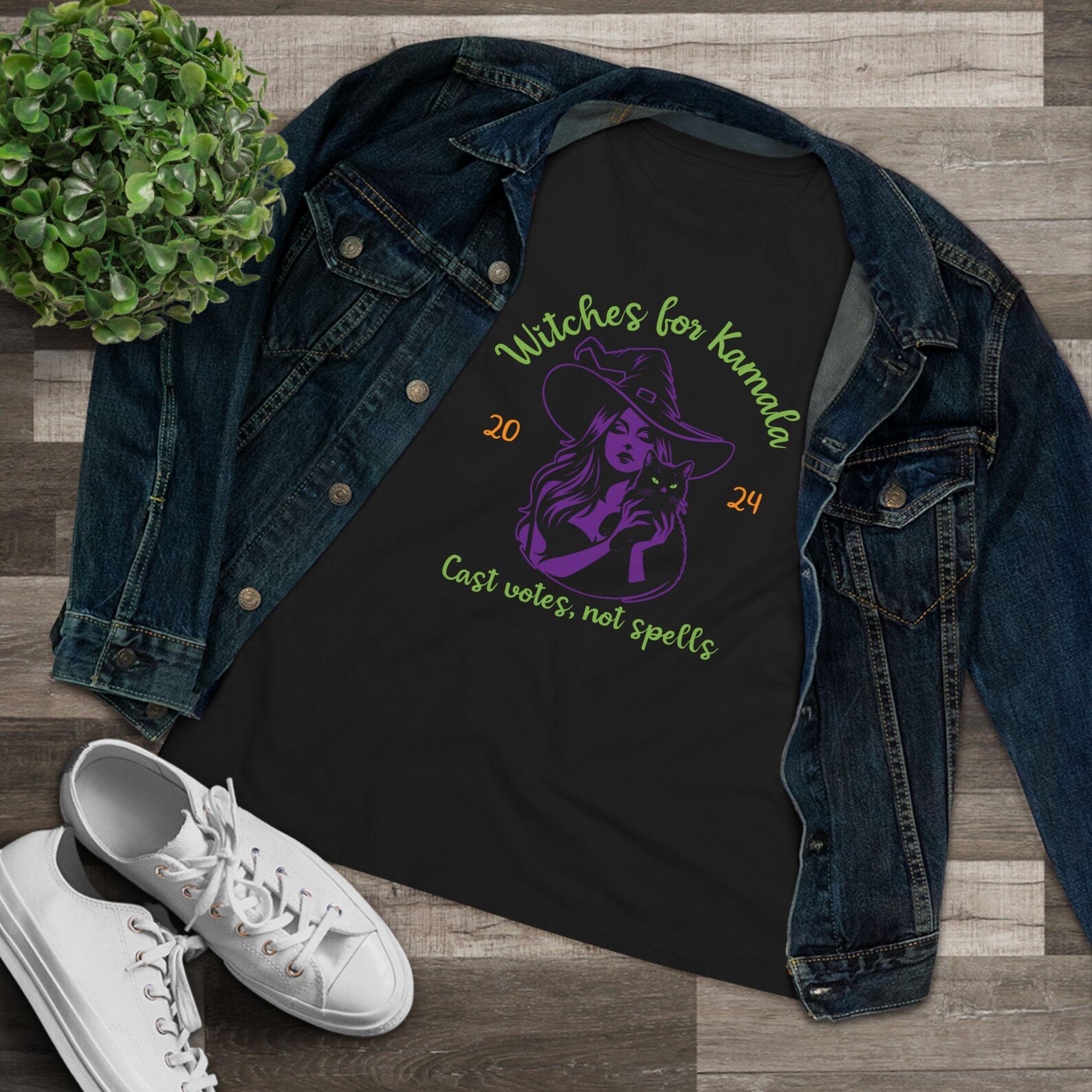 Witches for Kamala 2024, Halloween Election Shirt, Women's Softstyle ...