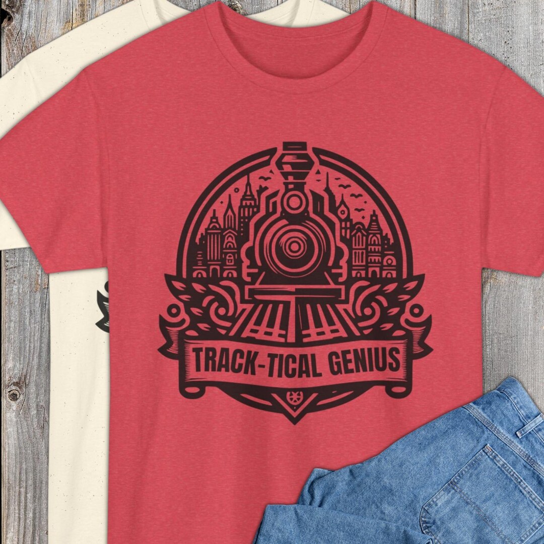 Track-tical Genius T-shirt, Train Game, Steam Train Unisex Cotton Sz S ...