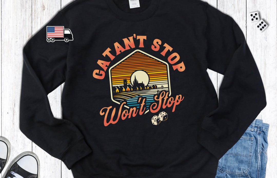 Catan Sweatshirt Fan Art for Settlers of Catan Lover Sweat Shirt Gift for Family Boardgame Night ...