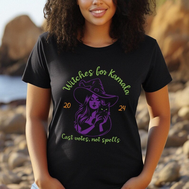 Witches for Kamala 2024, Halloween Election Shirt, Women's Softstyle ...