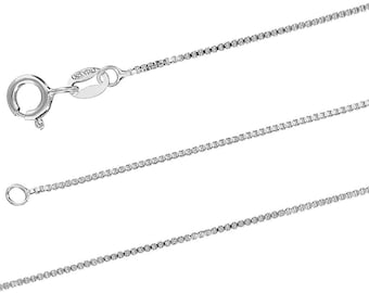 New Sterling Silver Necklace Box Chain 20 Inches Length 11 Mm - Etsy