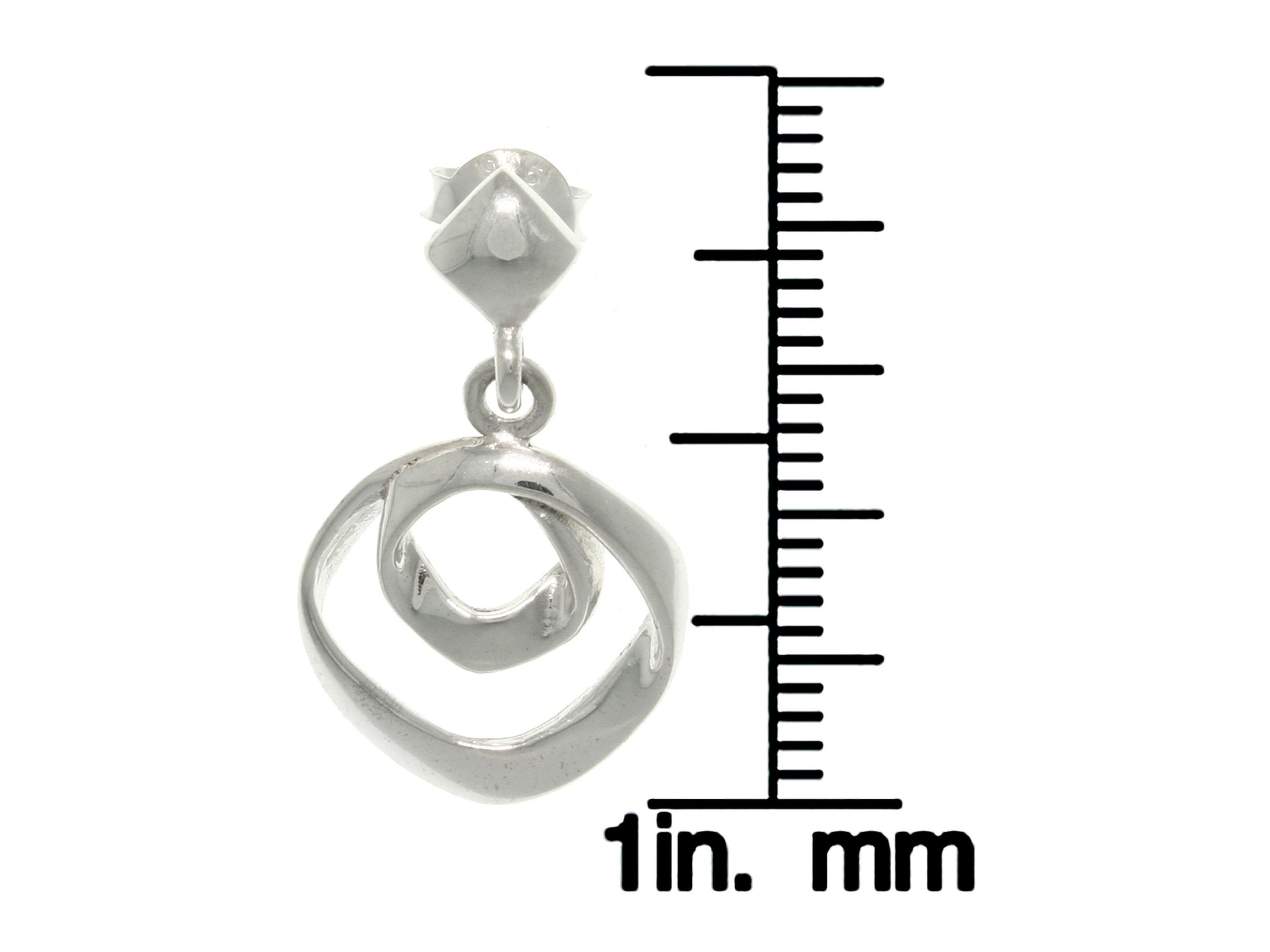 Free Form Circles Hoop Sterling Silver Dangle Earrings | Jewelry Trends ...