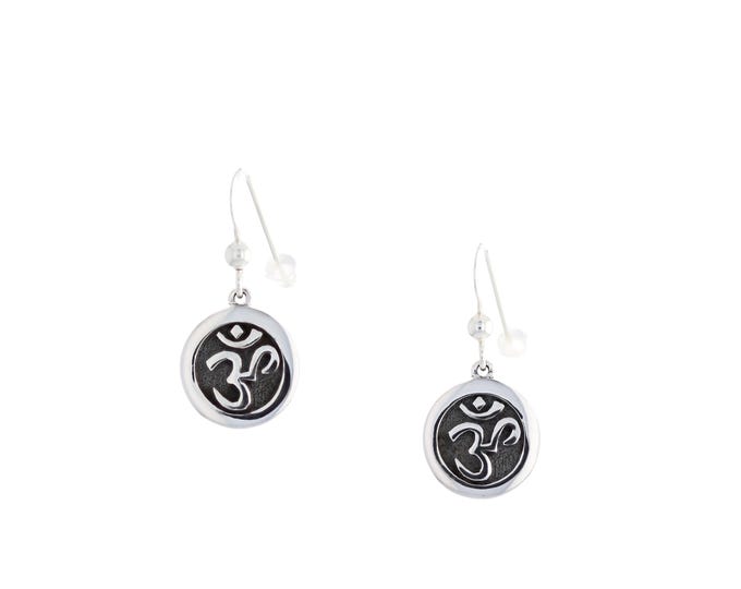 5mm Silver Om Stud Earrings Sterling Silver 925, Tiny Studs, Dainty Om ...