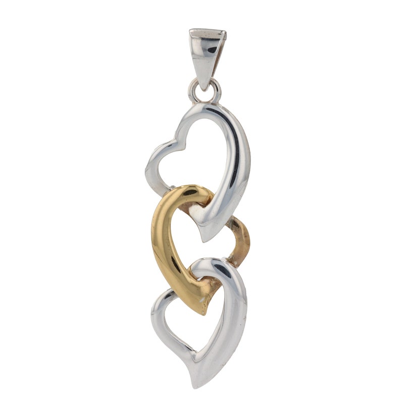 Three Heart Necklace - Etsy