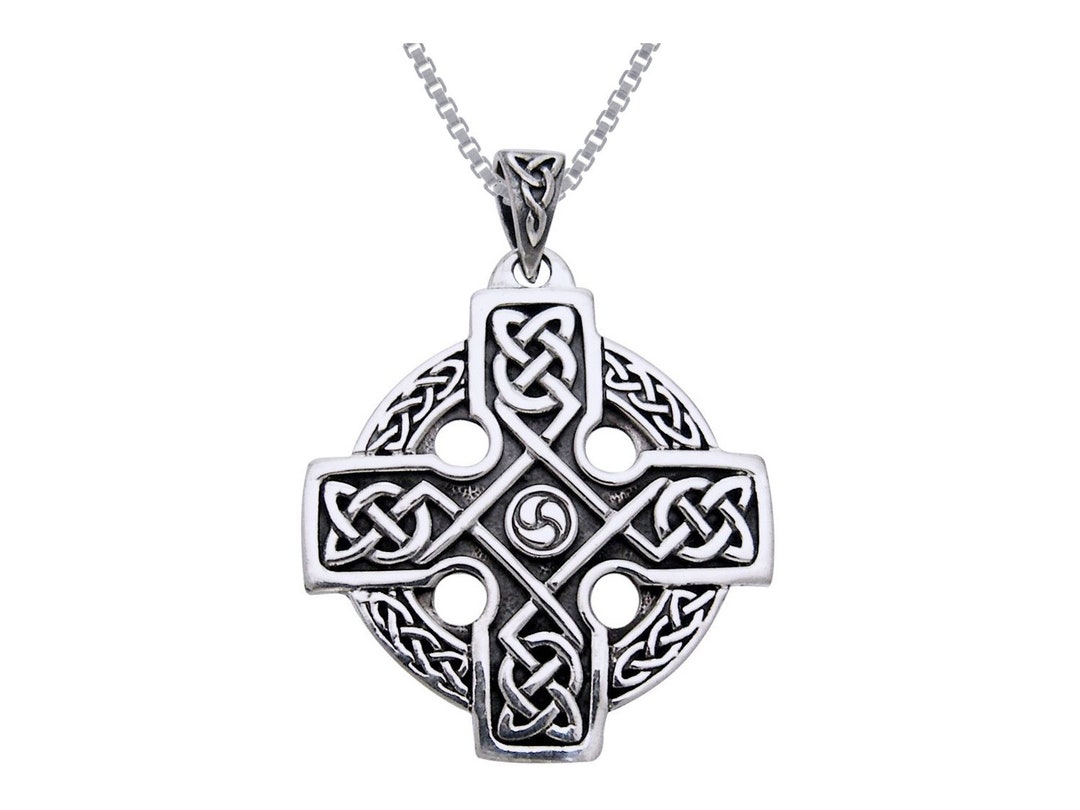 Jewelry Trends Collar con Colgante de Plata de Ley con Cruz de los ...