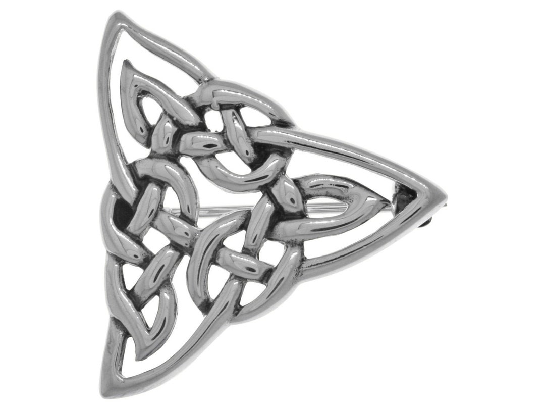 Celtic Trinity Knot Sterling Silver Brooch Pin | Jewelry Trends - Etsy