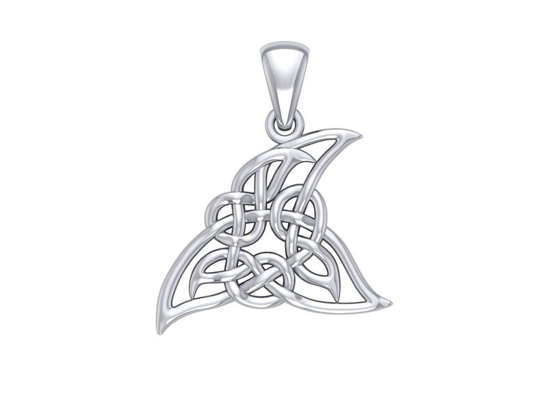Shark Fin Celtic Knot Sterling Silver Pendant Jewelry Trends - Etsy