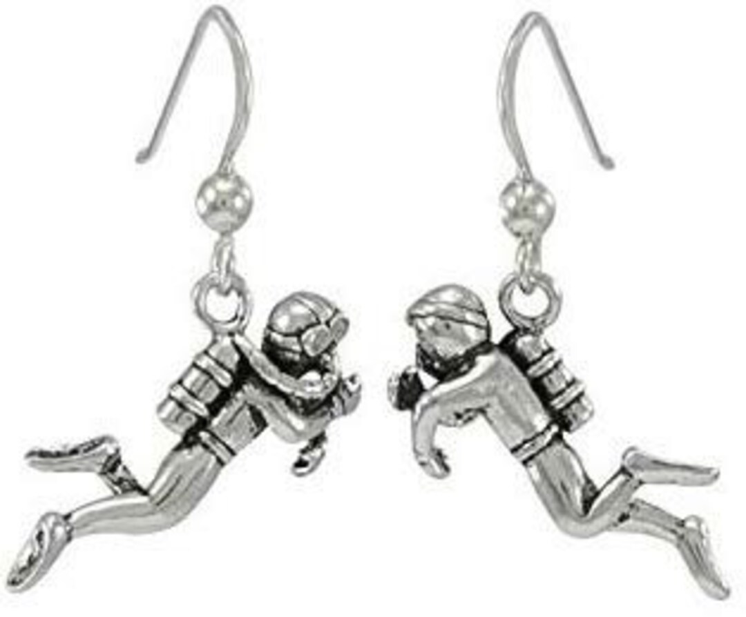 Jewelry Trends Scuba Diver With Ocean Diving Gear Sterling Silver ...