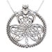 Celtic Claddagh Heart in Hands Clover Sterling Silver Pendant Necklace ...