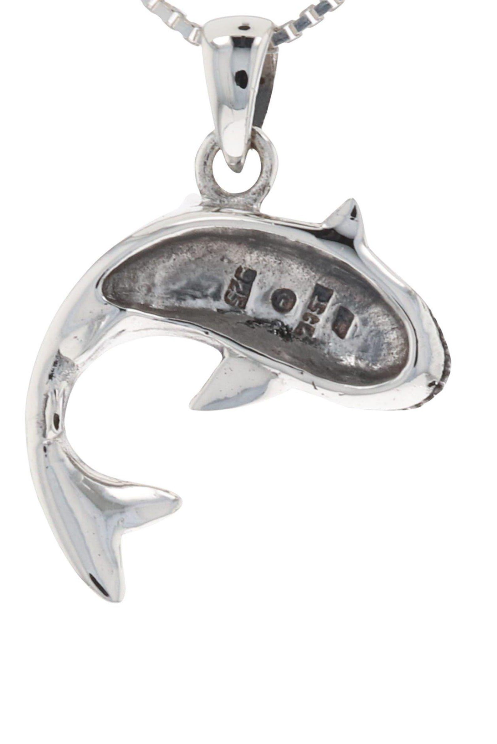 Shark With Celtic Knot Work Sterling Silver Pendant Necklace 18 ...