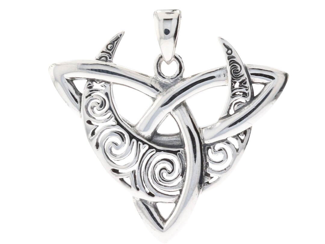 Jewelry Trends Celtic Triquetra Moon Goddess Trinity Knot Sterling ...