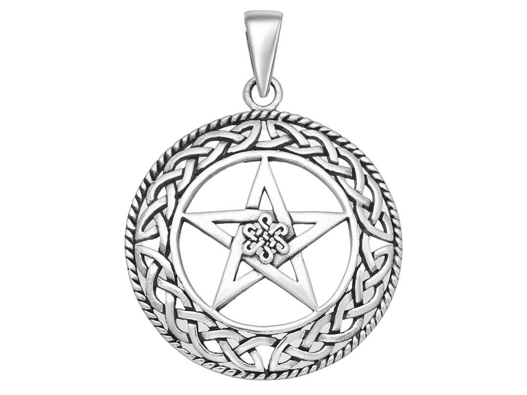 Pentacle Star Celtic Knot Sterling Silver Pendant | Jewelry Trends - Etsy