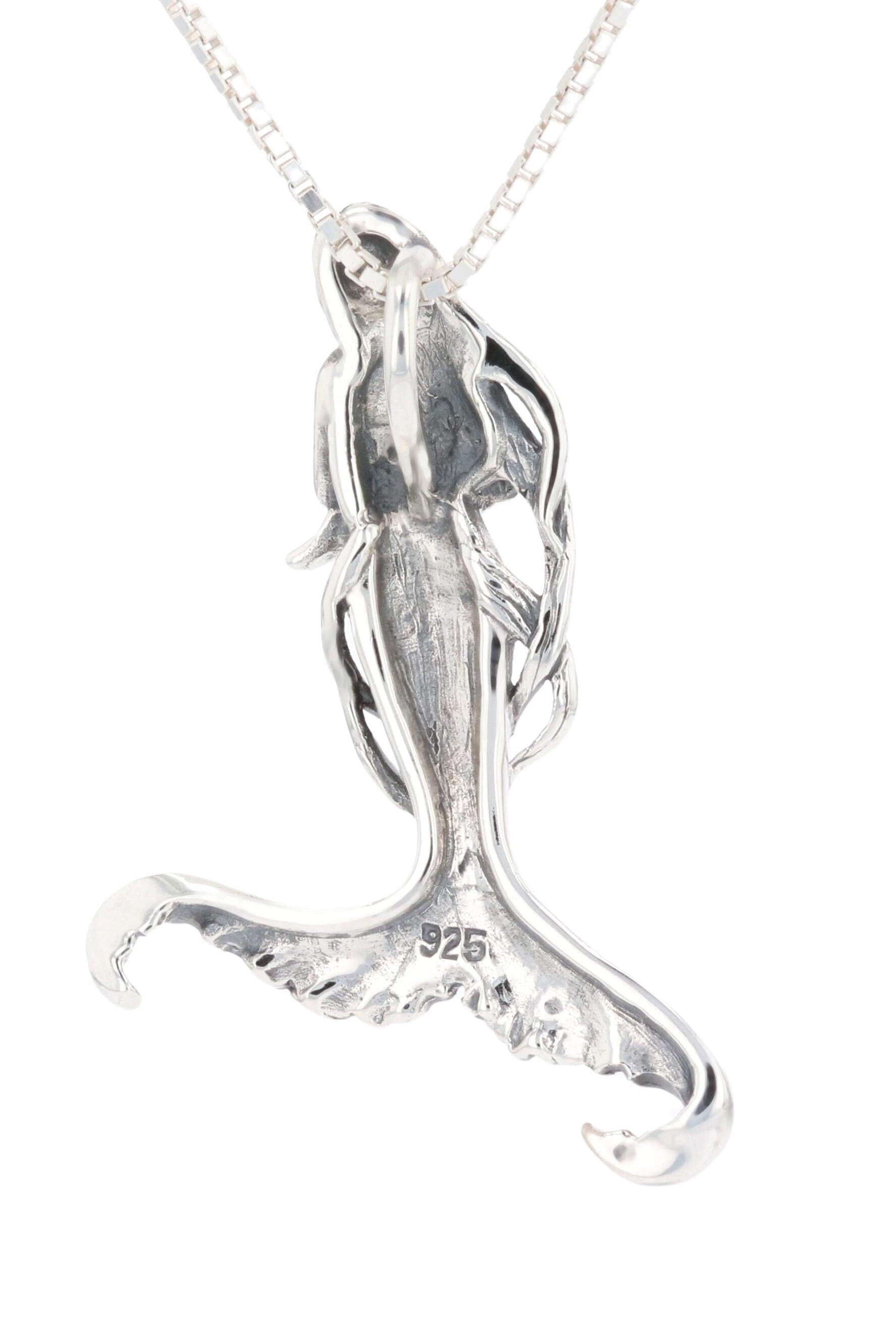 Mermaid Mother With Baby Sterling Silver Pendant Necklace 18" | Jewelry ...