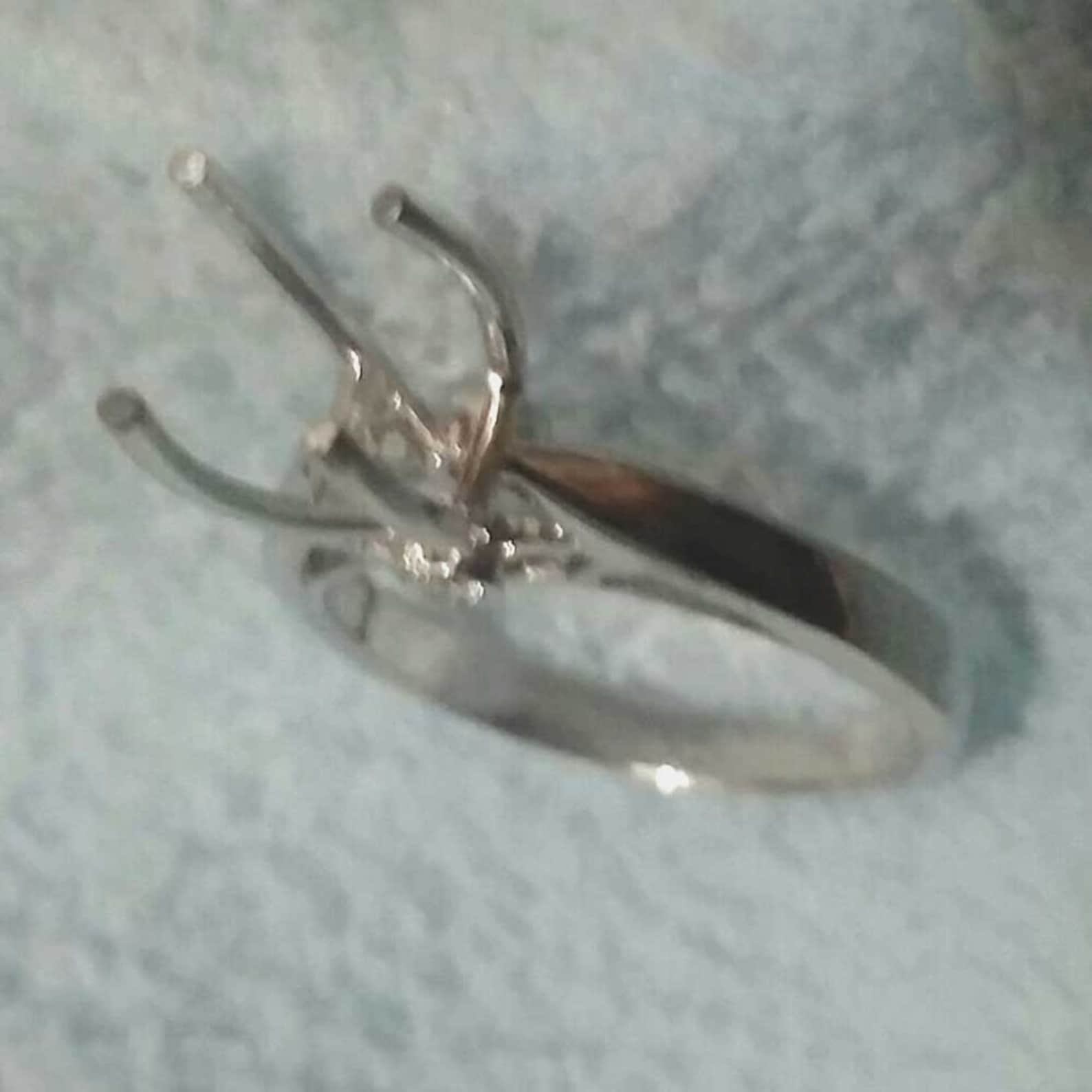 9MM Round Cathedral Mountings Solitaire Setting Semi-mount Engagement ...
