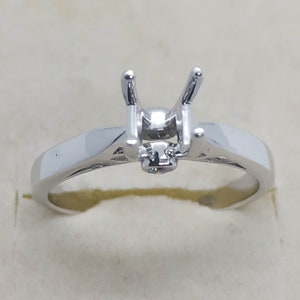 9MM Round Cathedral Mountings Solitaire Setting Semi-mount Engagement ...