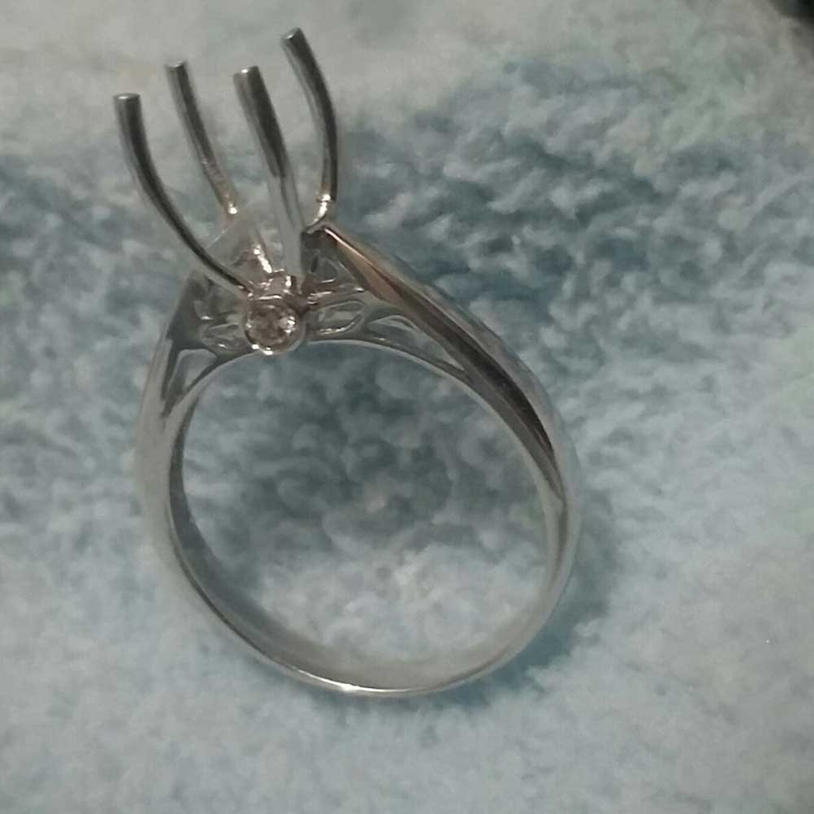 9MM Round Cathedral Mountings Solitaire Setting Semi-mount Engagement ...