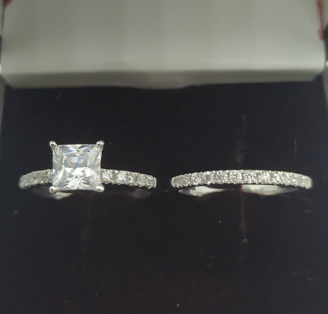 2 Ct Princess-cut Lab Diamond Solitaire Bridal Engagement Ring | 14K ...