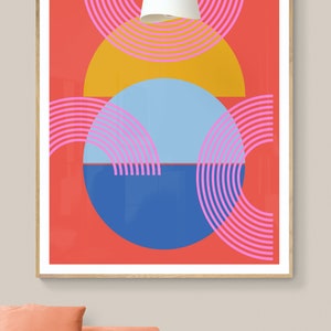 Bold Retro Mid Century Modern Poster Download, Downloadable Prints ...
