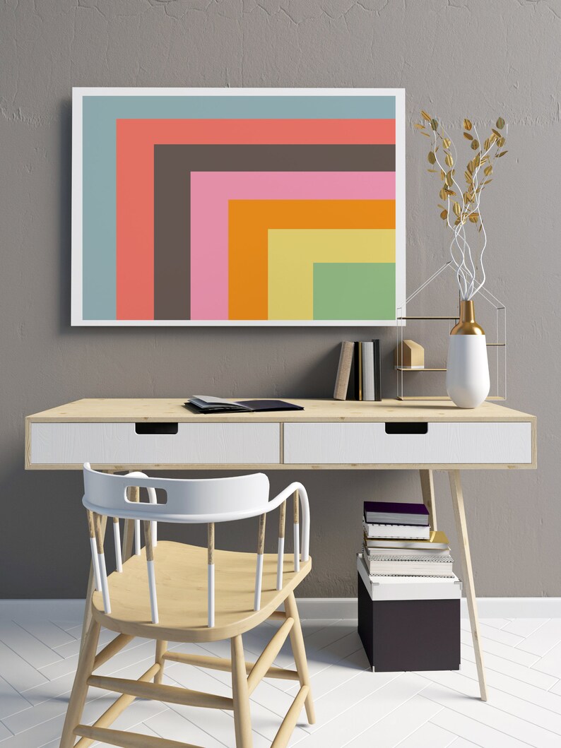 Modern Color Block Art Download Printable Wall Art - Etsy