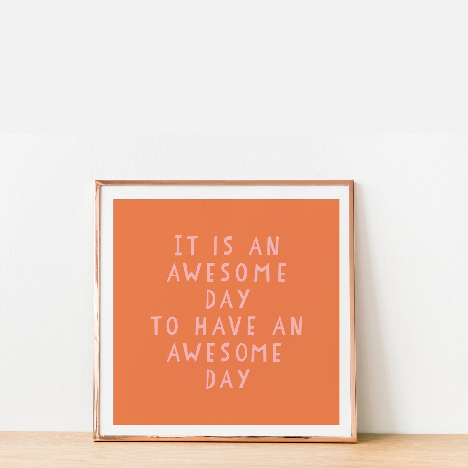 Awesome Day Printable Wall Art Inspirational Poster Cute | Etsy