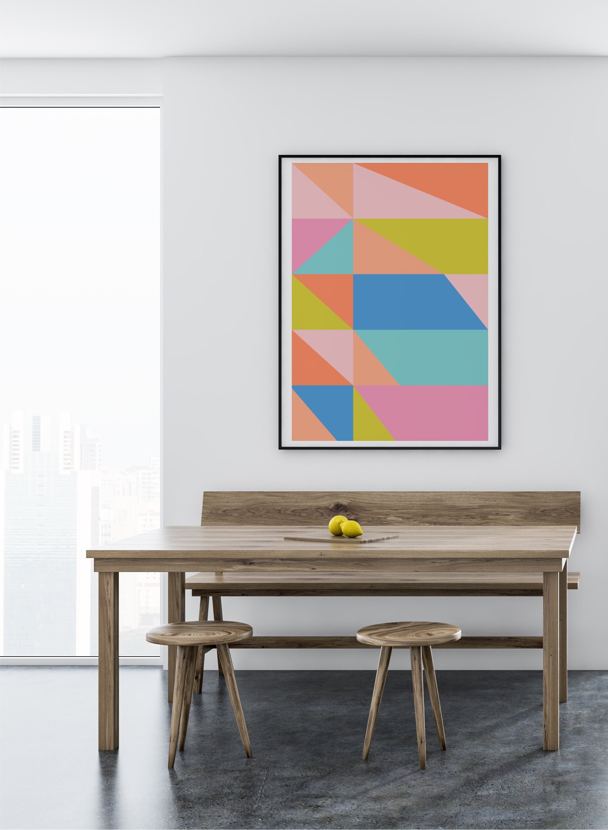 Colorful Geometric Wall Art Printable Fun Bright Colors | Etsy