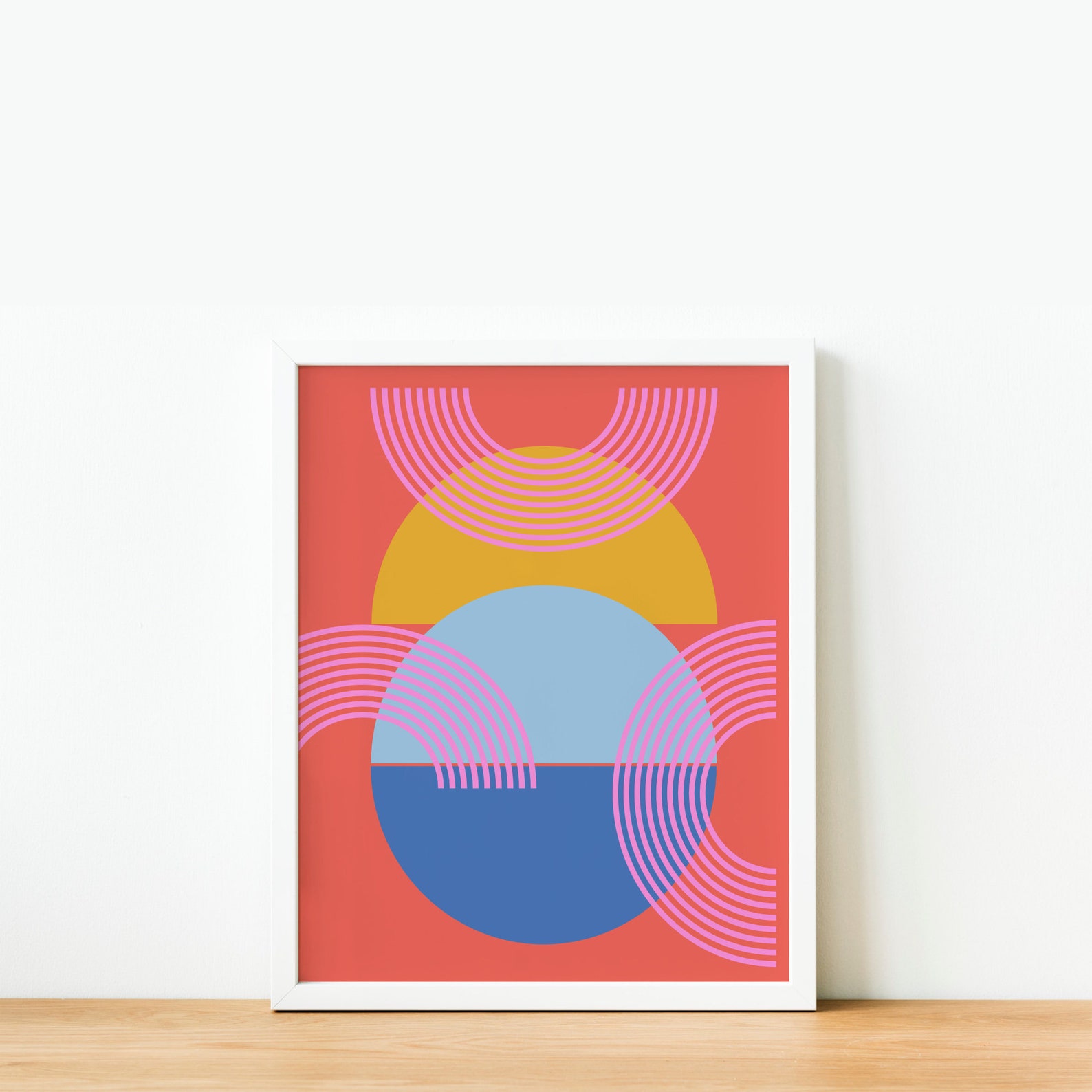 Bold Retro Mid Century Modern Poster Download Downloadable | Etsy