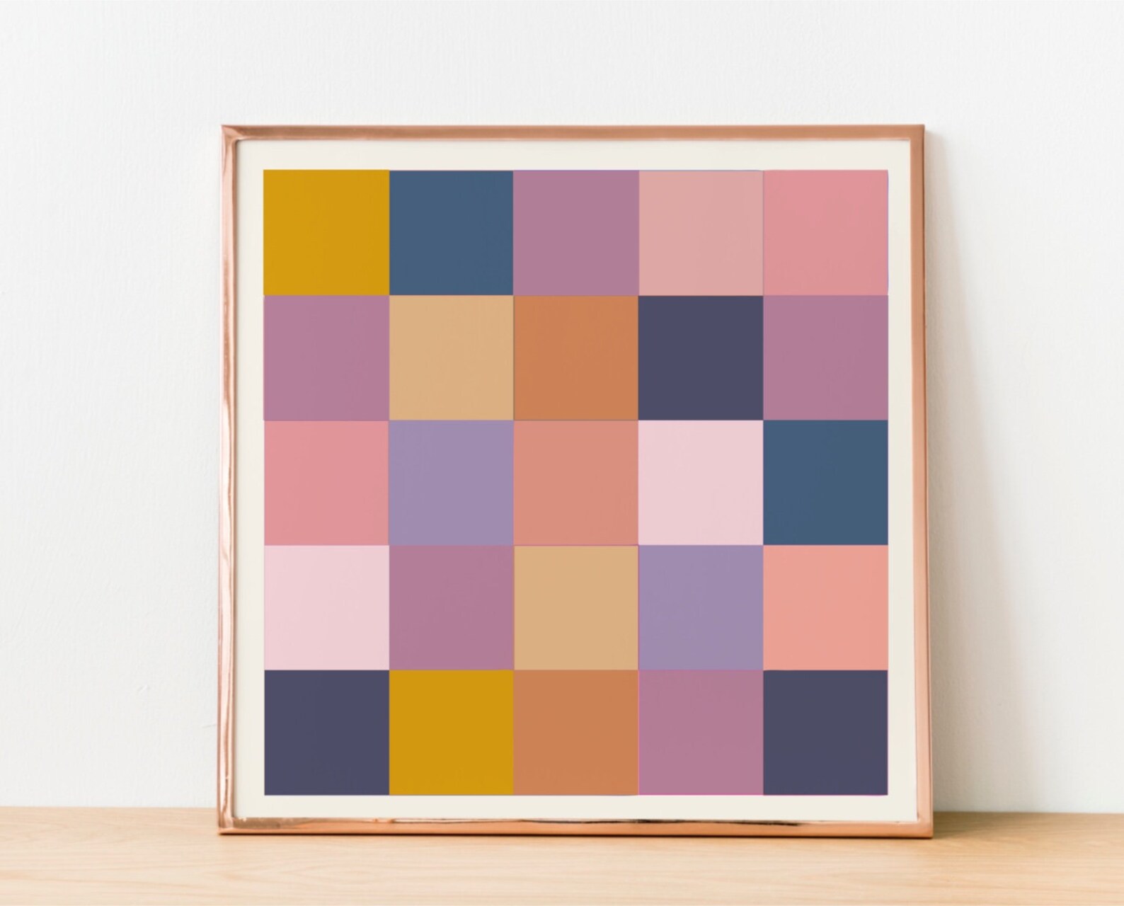 Geometric Wall Art Patchwork Squares Painting Printable Home | Etsy