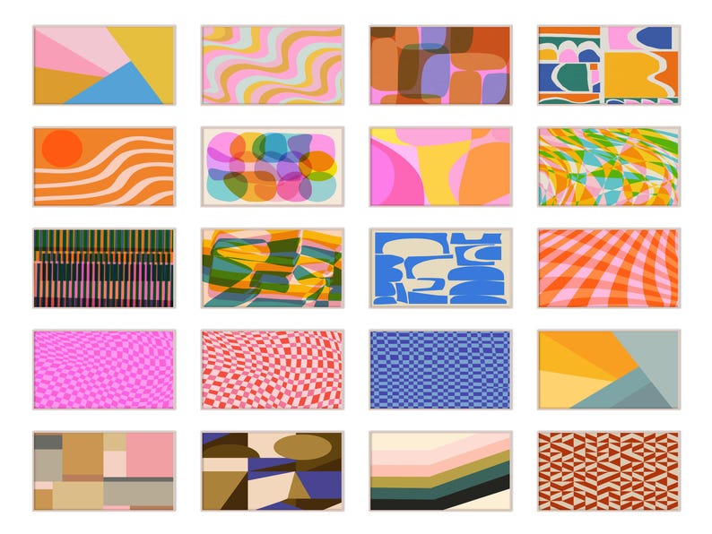 Samsung Frame TV Art: 80 Retro Bauhaus Designs (digital Download) - Etsy