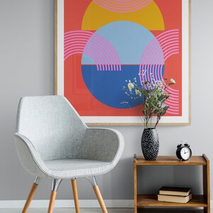 Bold Retro Mid Century Modern Poster Download, Downloadable Prints ...