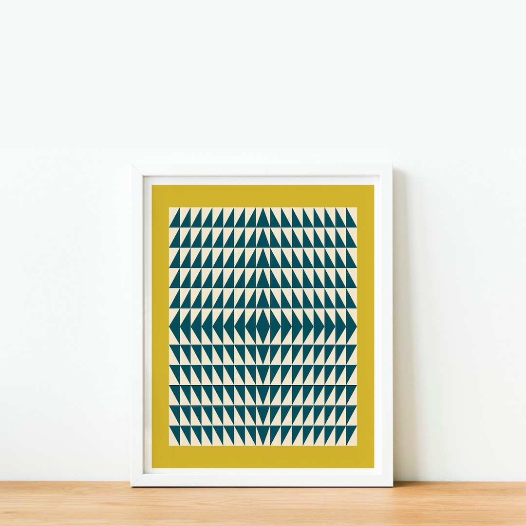 Modern Geometric Poster, Digital Download, Printable Wall Art, Mid ...