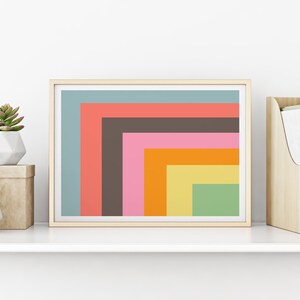 Modern Color Block Art Download Printable Wall Art | Etsy
