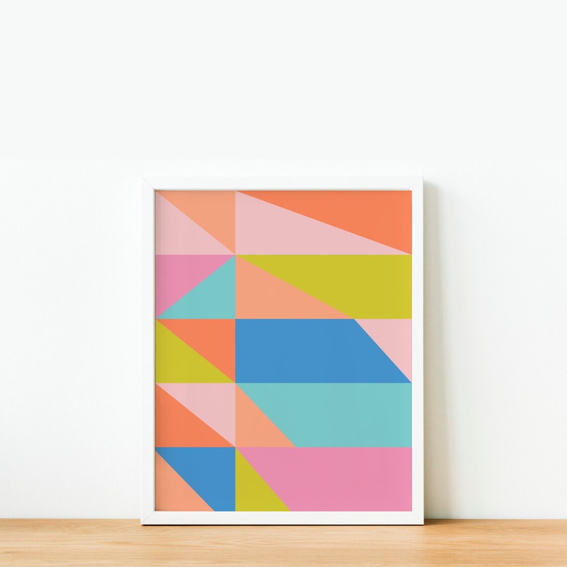 Colorful Geometric Wall Art Printable Fun Bright Colors | Etsy
