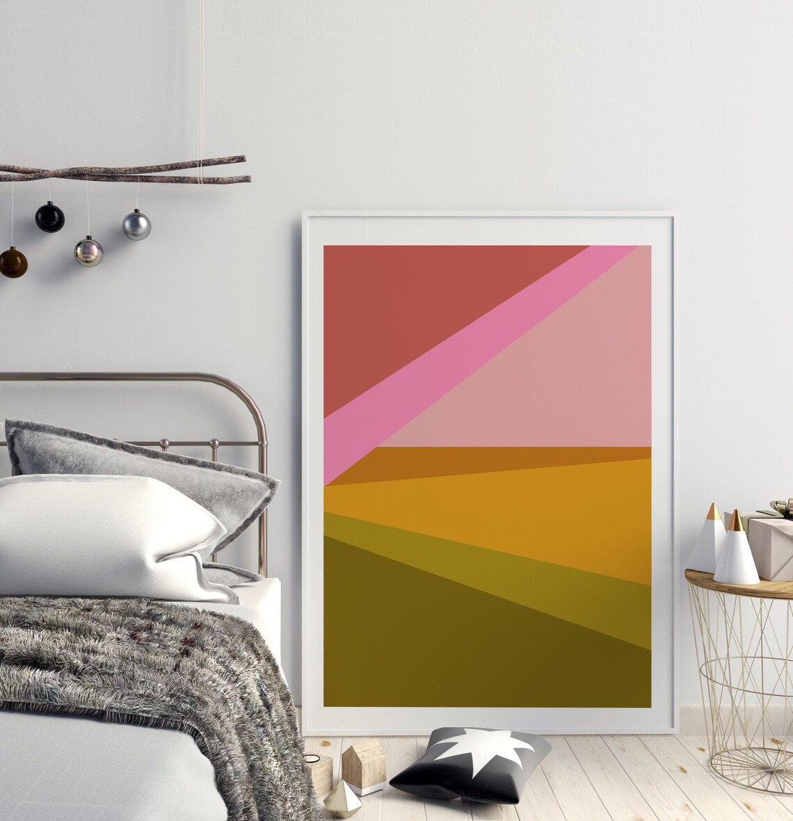 Abstract Art Download Colorful Bold Geometric Poster Vivid | Etsy