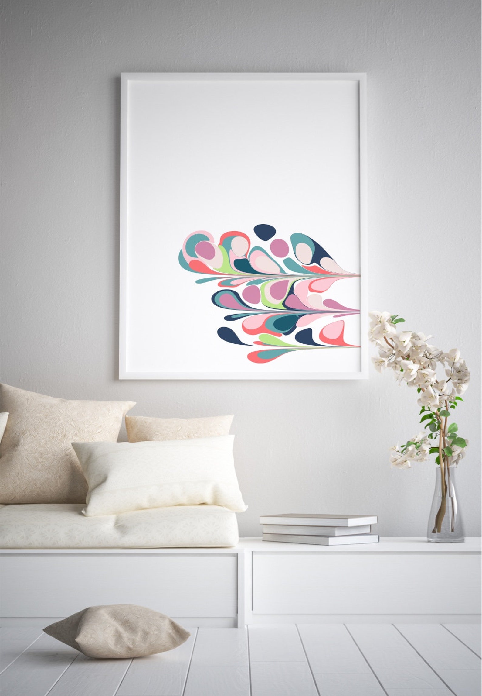 Colorful Abstract Wall Art Printable Pretty Digital Prints - Etsy