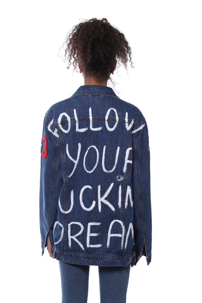 CUSTOMIZED Print Jacket Personalized Slogan Top Custom Made Jeans ...