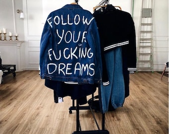 CUSTOMIZED Print Jacket Personalized Slogan Top Custom Made - Etsy