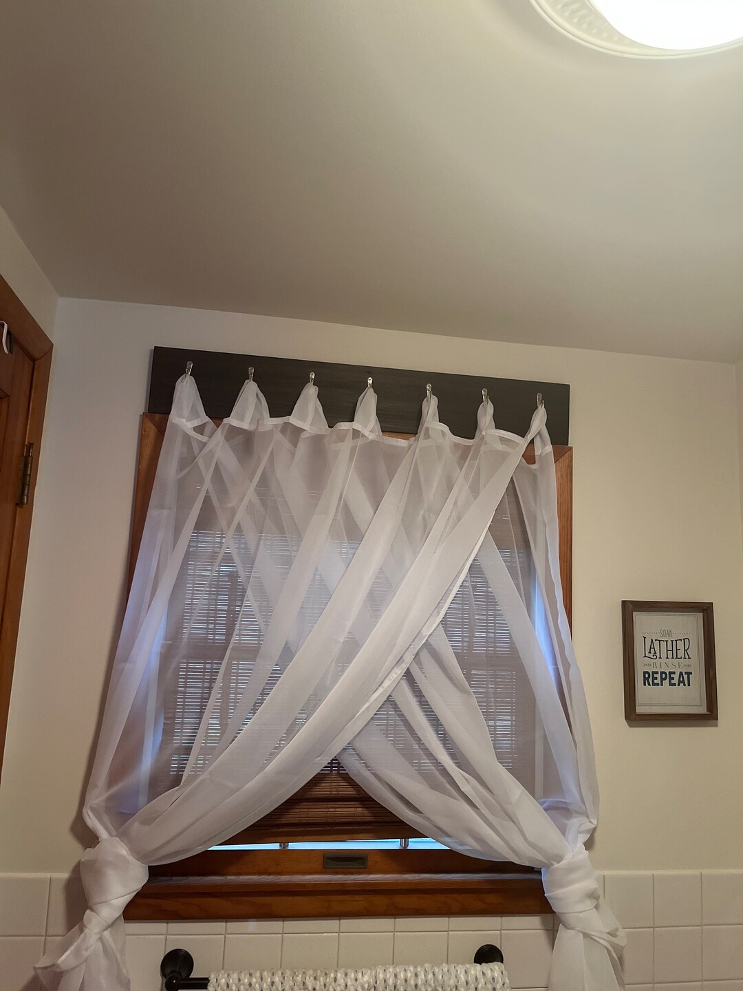 Farmhouse Window Treatment/curtain Rod - Etsy