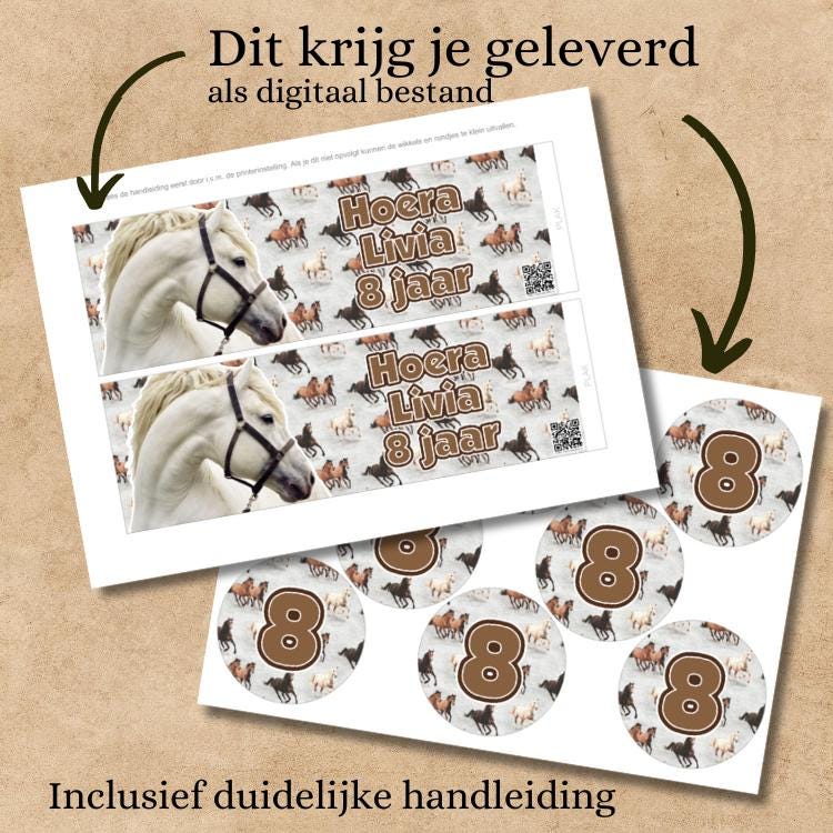 Pringles Wikkel Chips Traktatie Printable Paarden D (digitaal Bestand ...