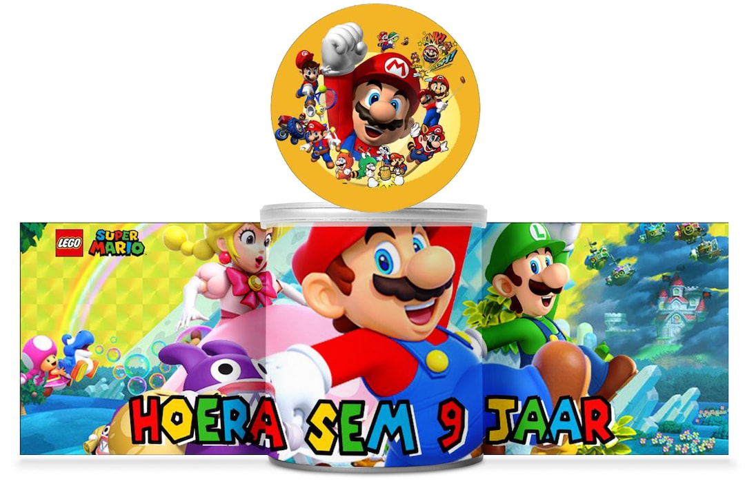 Pringles Wikkel Chips Traktatie Printable Super Mario digitaal Bestand ...