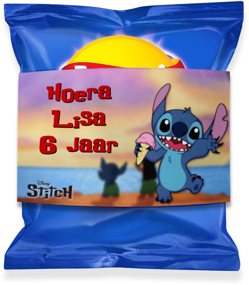 Chips wikkel traktatie printable Stitch digitaal bestand - Etsy Schweiz