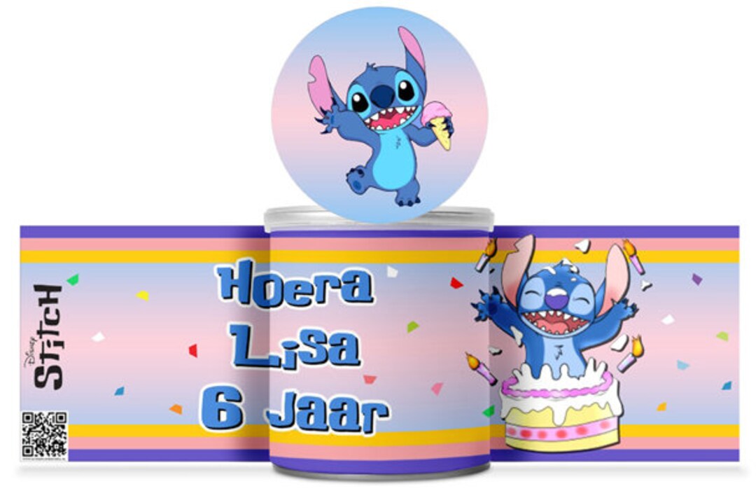 Pringles Wikkel Chips Traktatie Printable Stitch Party (digitaal ...