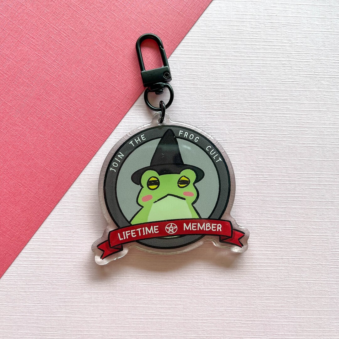 Frog Cult Acrylic Keychain: Double Sided Epoxy Charm - Etsy