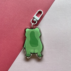 Frog With Knife Keychain | Acrylic Keychain | Cute Frog With Knife ...
