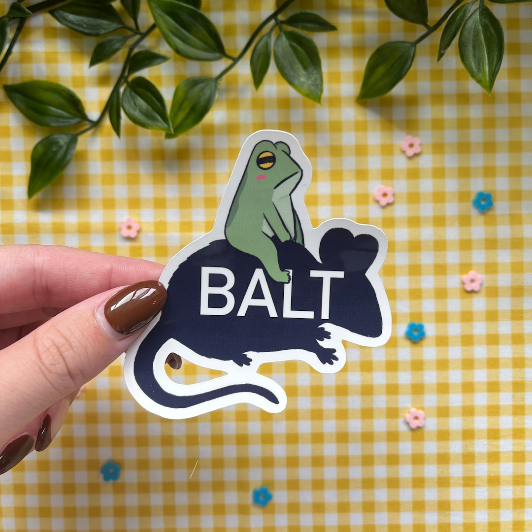 Baltimore, Maryland Frog Sticker Baltimore Rat Frog Cute Diecut Vinyl ...