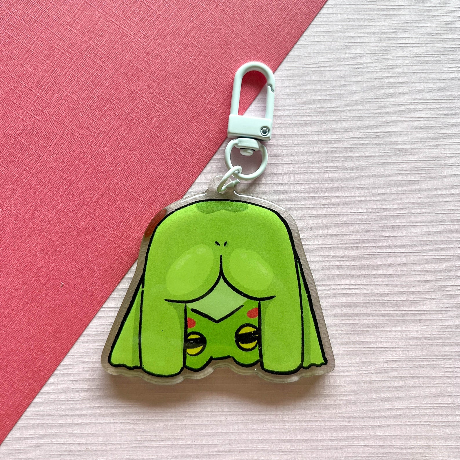 Peek A Boo Frog Keychain | Cute Frog Butt Acrylic Keychain - Etsy