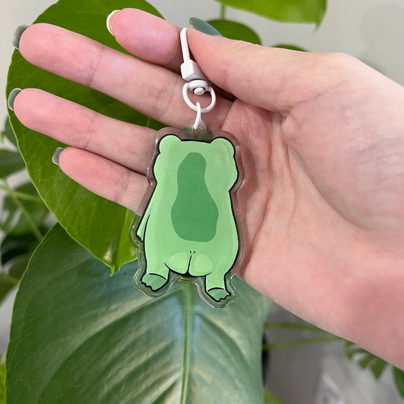 Frog With Knife Keychain Acrylic Keychain Cute Frog With - Etsy