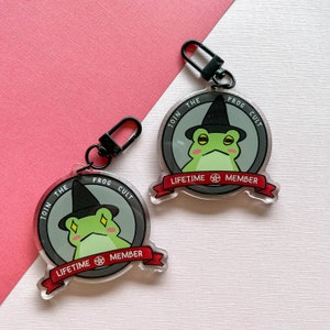 Frog Cult Acrylic Keychain: Double Sided Epoxy Charm - Etsy