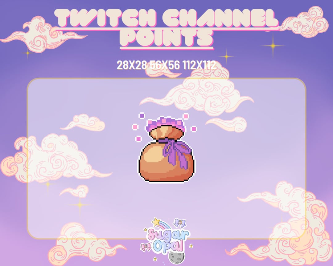 1 Purple Pixel Pixie Dust Channel Point | Pixel Twitch Channel Points ...