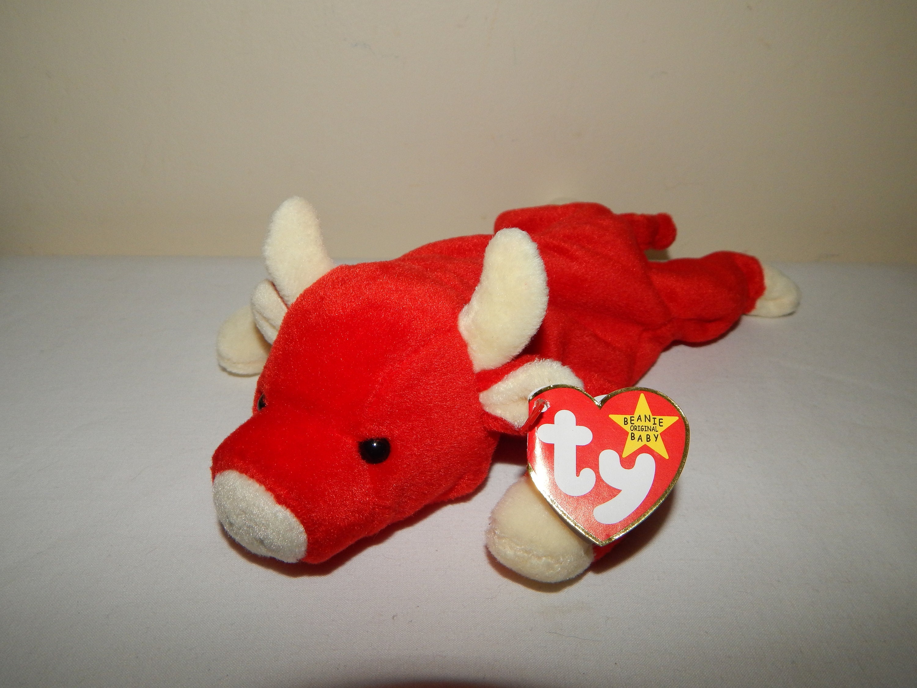 Vintage Rare Ty Snort the Bull Beanie Baby Original With 1995 Tags ...