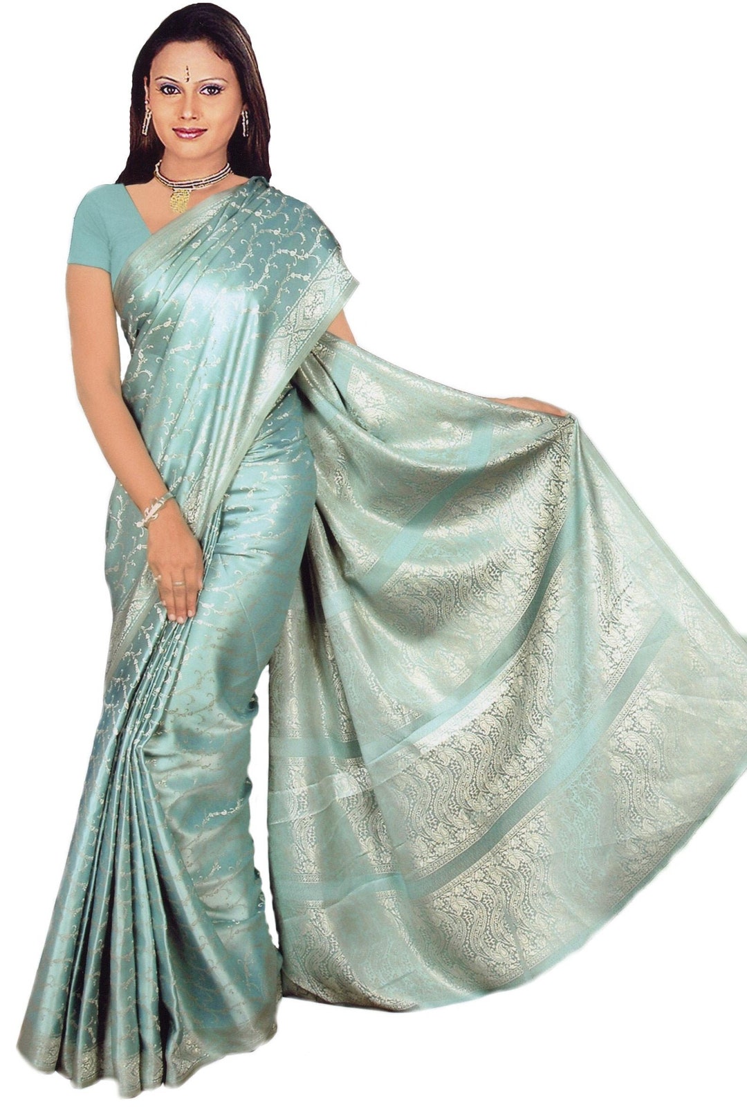 Glacier Bollywood Sari Orient India CA118 Traditional Indian Clothing ...